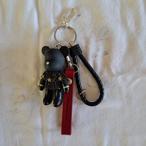 Bags | Black Bear Bag Charm Key Chain | Poshmark
